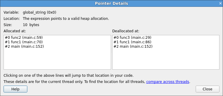 Pointer error detection and validity checking — Linaro Forge 24.1.2 documentation